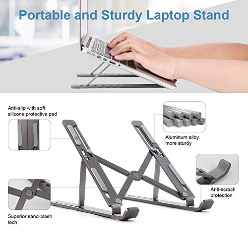 Laptop Stand for Desk, Laptop Riser,Aluminum Alloy Laptop Holder Compatible with 10-15.6 Inch MacBook PC-Notebook Tablet