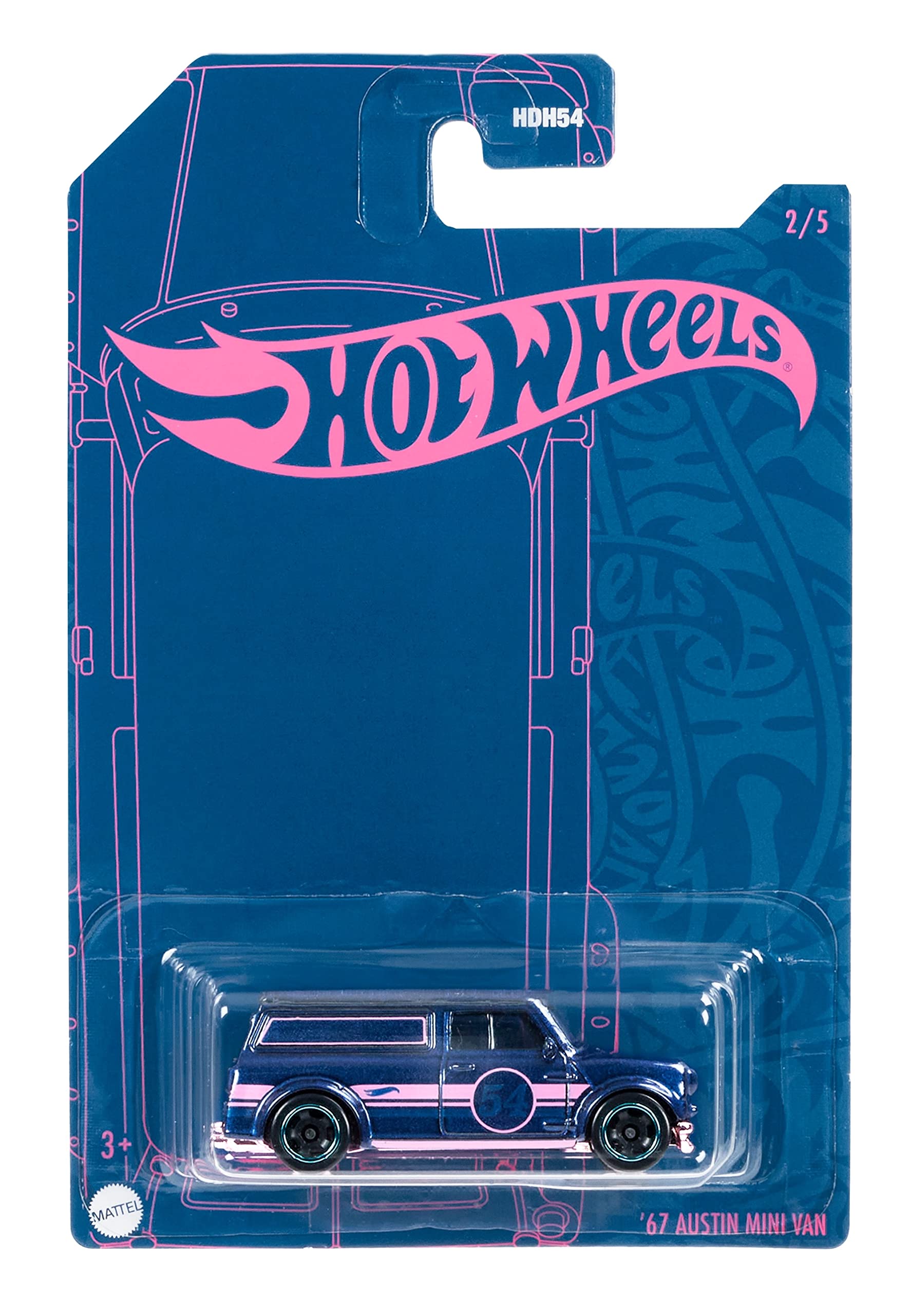Hot Wheels Pearl and Chrome 67 Austin Mini Van 2/5