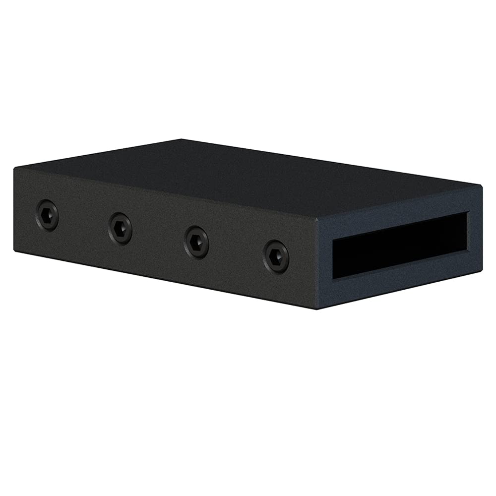 BARNSMITH Black Sliding Barn Door Hardware Track Connector Rail Adaptor Flat Track Connector Plate