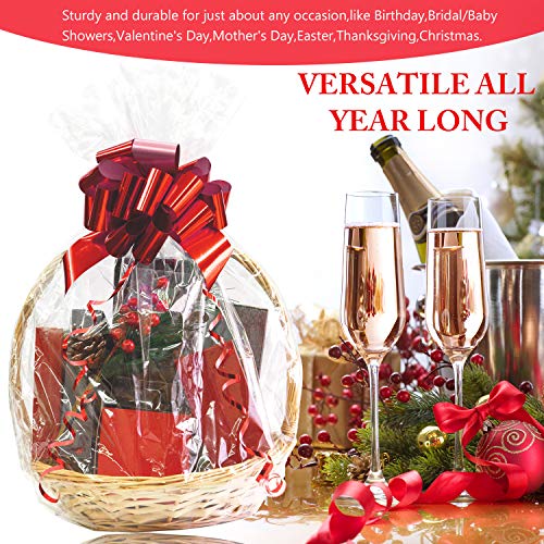 Extra Large Shrink Wrap Bags for Gift Baskets, 32x40 inches Clear PVC Heat Gift Basket Shrink Bags 5Pack