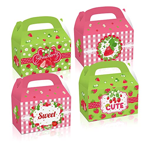 NA 12 Packs Fruit Strawberry Party Favor Treat Boxes Goodies Boxes Party Time Gift Boxes for Birthday Party Decration Supplies