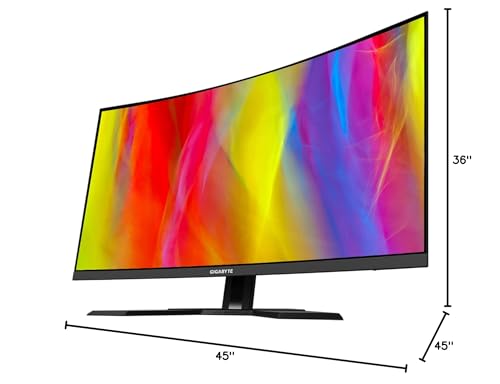 GIGABYTE M32UC 32" 144Hz (160Hz OC) 4K UHD Curved Gaming Monitor, SS VA, 3840x2160 Display, 1ms Response Time (MPRT), 1x DisplayPort 1.4, 2x HDMI 2.1, 1x USB Type-C, 4x USB 3.2