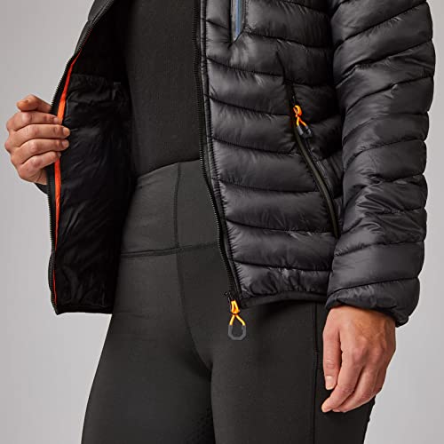 HORZE Holly Womens Fitted Padded Equestrian Horse Riding Winter Jacket - Black - 8/10