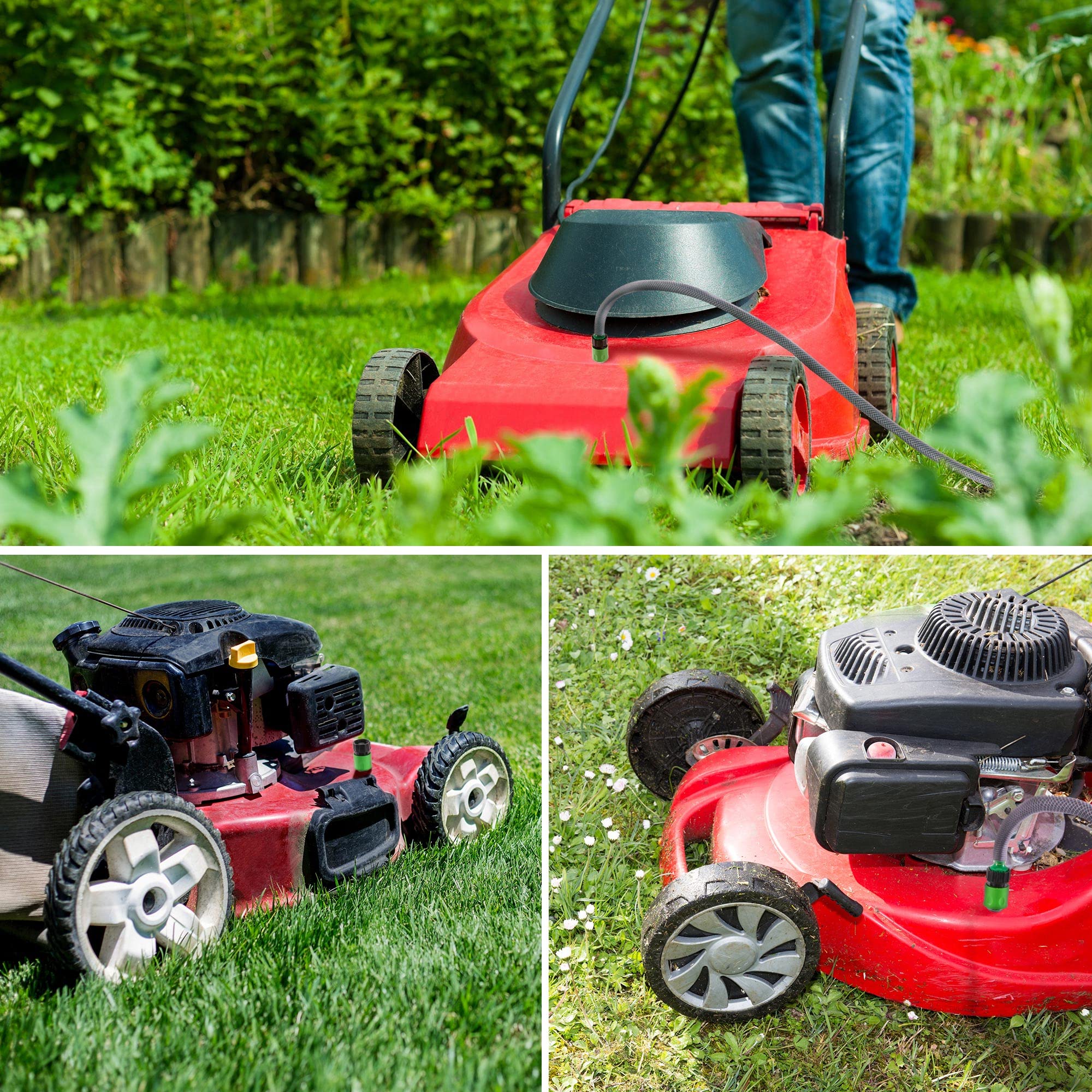 Dreyoo Lawn Mower Deck Wash Kit, Deck Wash Adapter Attachment Kit, Riding Lawn Mower Cleaning Accessories, Compatible with Cub Cadet, MTD, Troy-Bilt, Craftsman Tractor