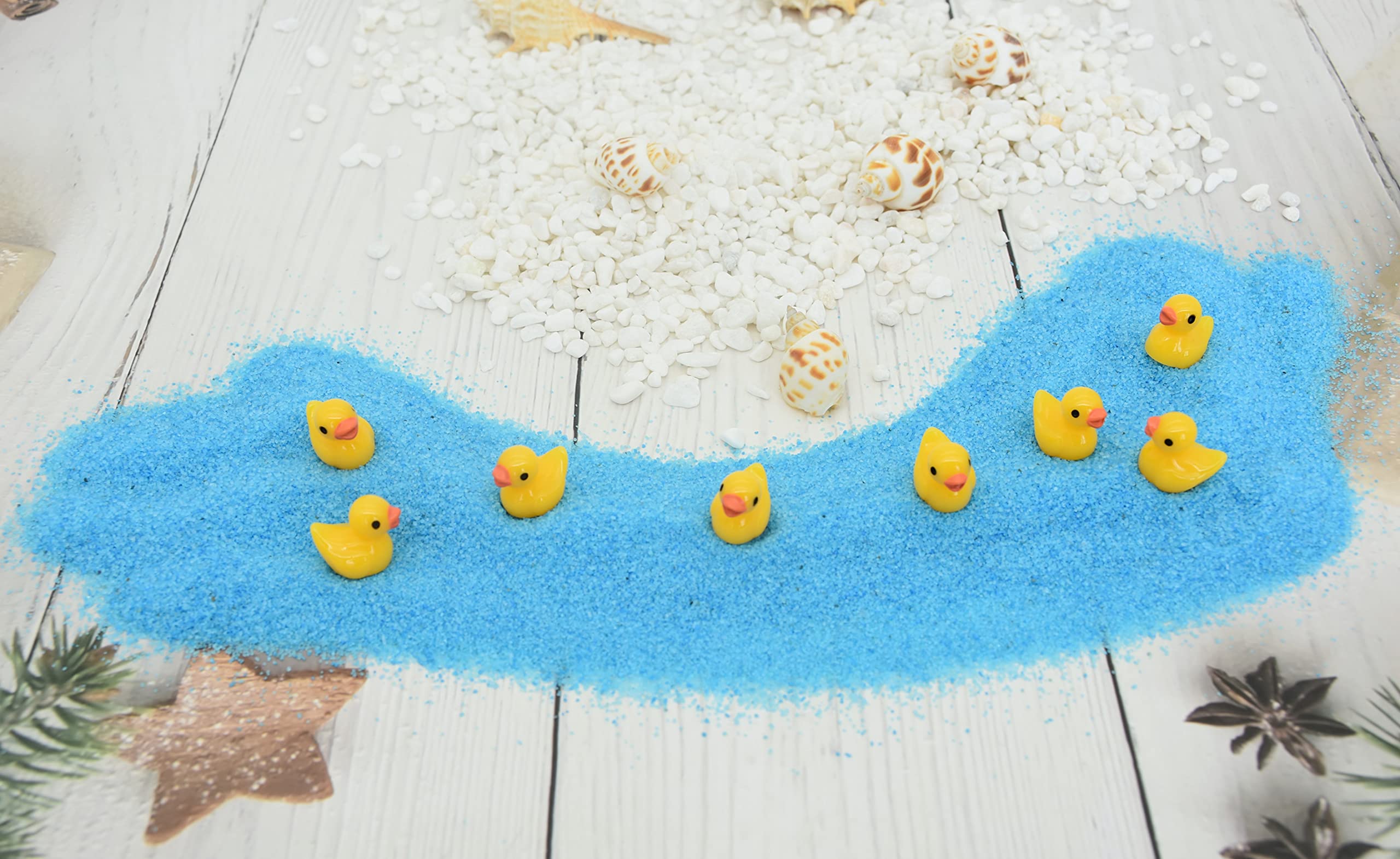 Yuronam 70 Pcs Tiny Ducks Mini Resin Ducks Miniature Ornaments for Slime, Dollhouse, Garden Decoration(Mixed Duck)
