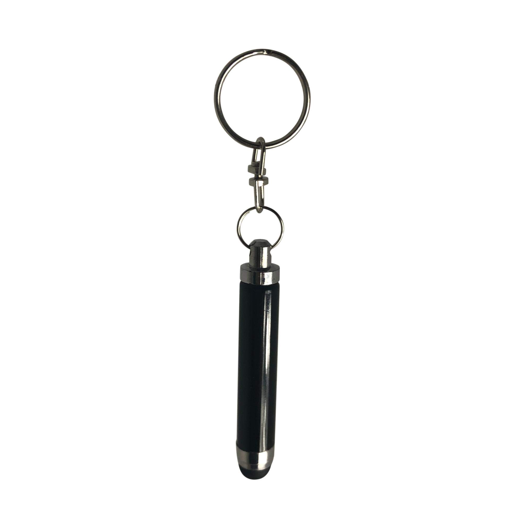 BoxWave Stylus Pen Compatible with Microsoft Surface Duo 2 5G - Bullet Capacitive Stylus, Mini Stylus Pen with Keyring Loop for Microsoft Surface Duo 2 5G - Jet Black