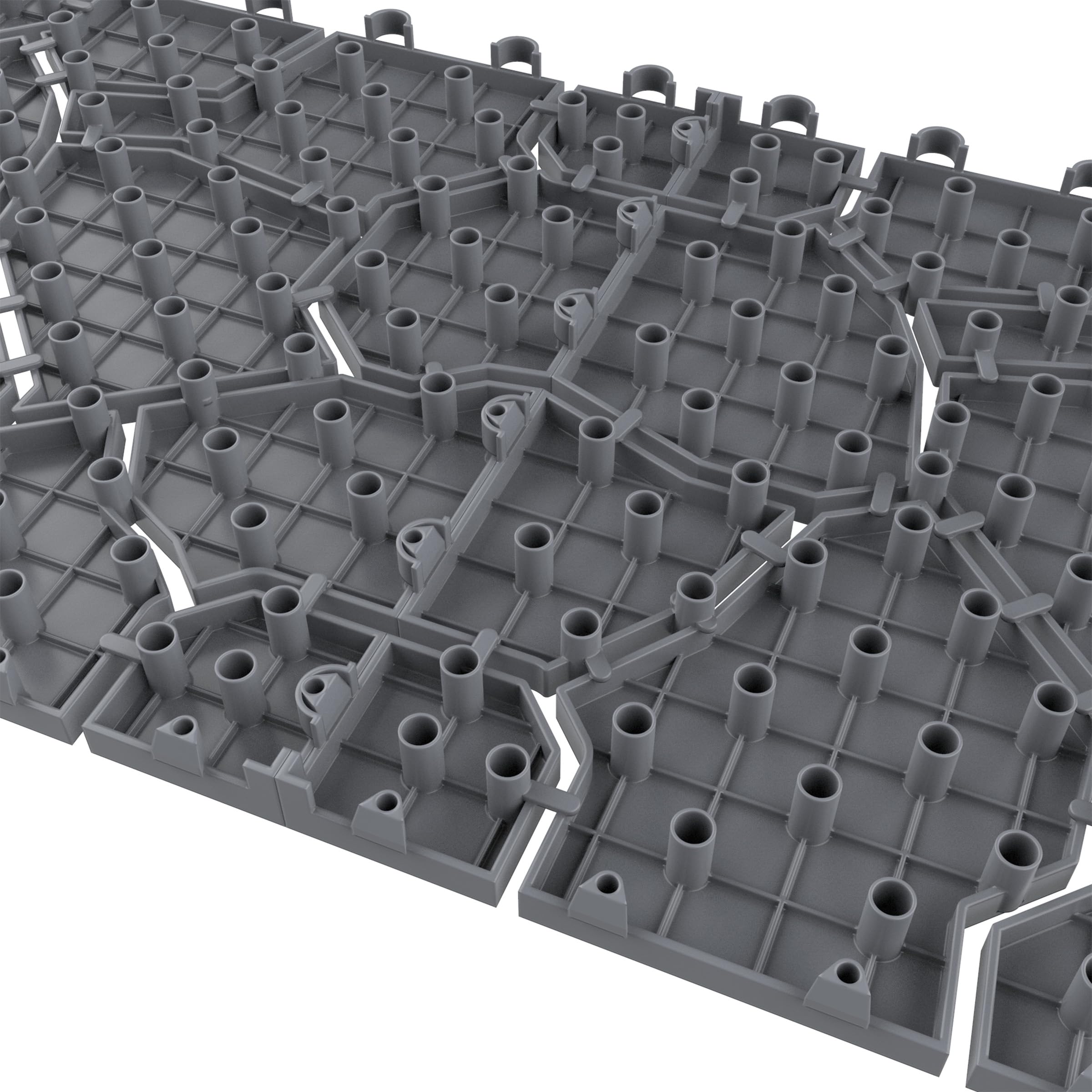 Deck Tiles 12-Pack Polypropylene Interlocking Patio Tiles Outdoor Flooring for Balcony, Porch, and Garage by Pure Garden (Stone Gray)