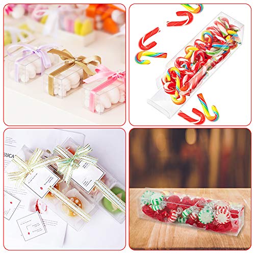 26 PCS Clear Gift Boxes Plastic Favor Boxes Transparent Cube Boxes PET Boxes for Wedding,Party,Baby Shower,Bridal Shower 2x2x6inch