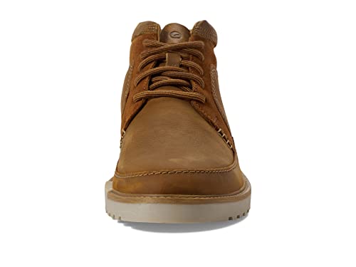 Clarks mens Barnes Plain Oxford Boot, Tan Leather, 7.5 US