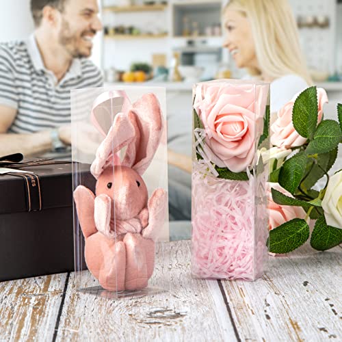 26 PCS Clear Gift Boxes Plastic Favor Boxes Transparent Cube Boxes PET Boxes for Wedding,Party,Baby Shower,Bridal Shower 2x2x6inch