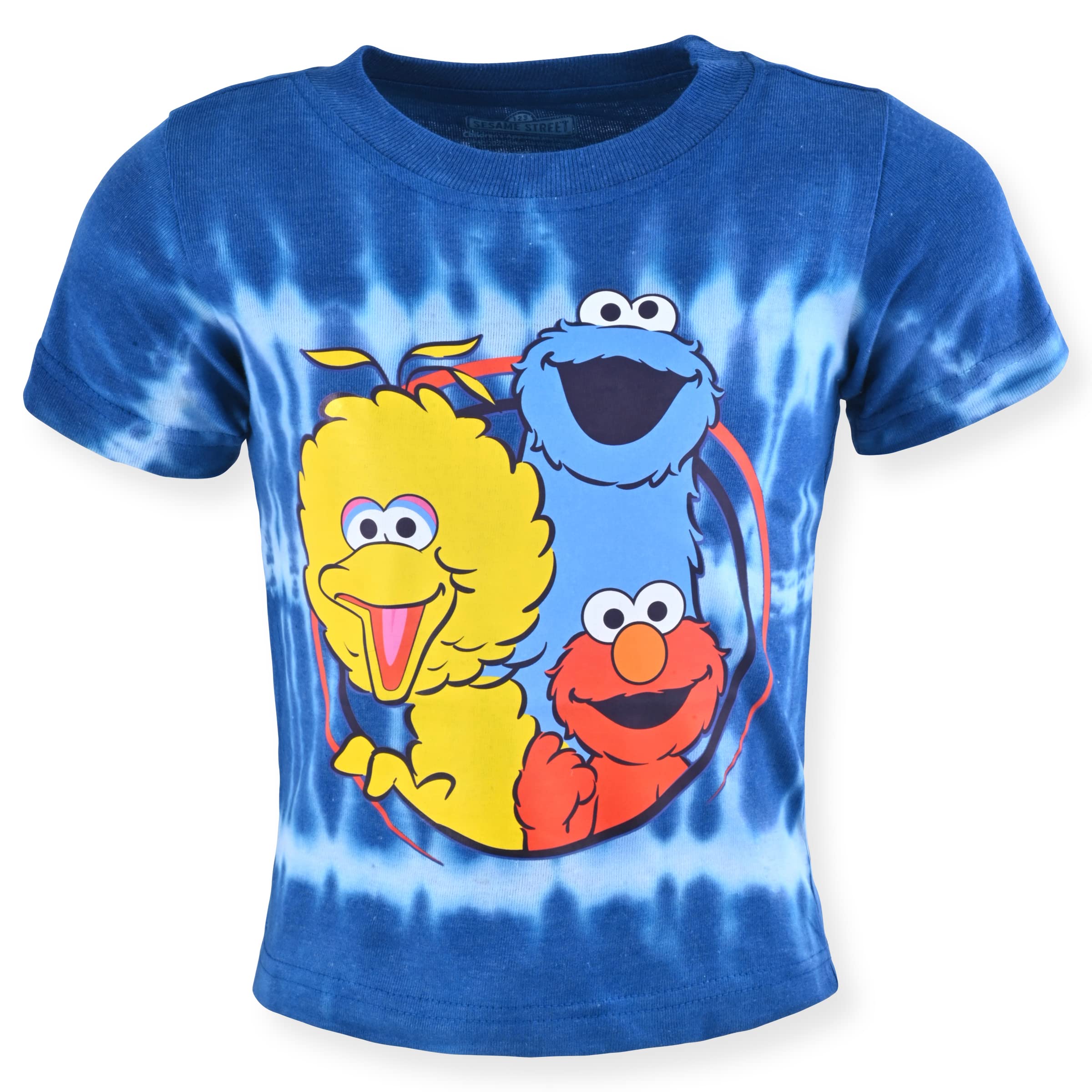 Sesame Street Elmo, Big Bird and Cookie Monster Boys 3 Pack T-Shirts for Infant and Toddler