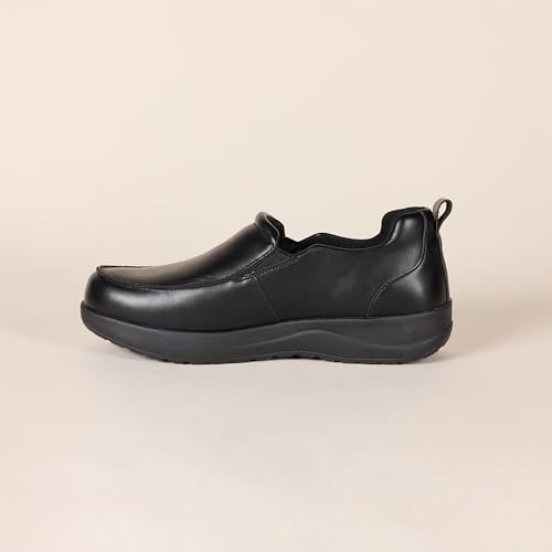Amazon Essentials Men's Comfortable Service Shoe, Black, 11