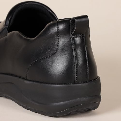 Amazon Essentials Men's Comfortable Service Shoe, Black, 11