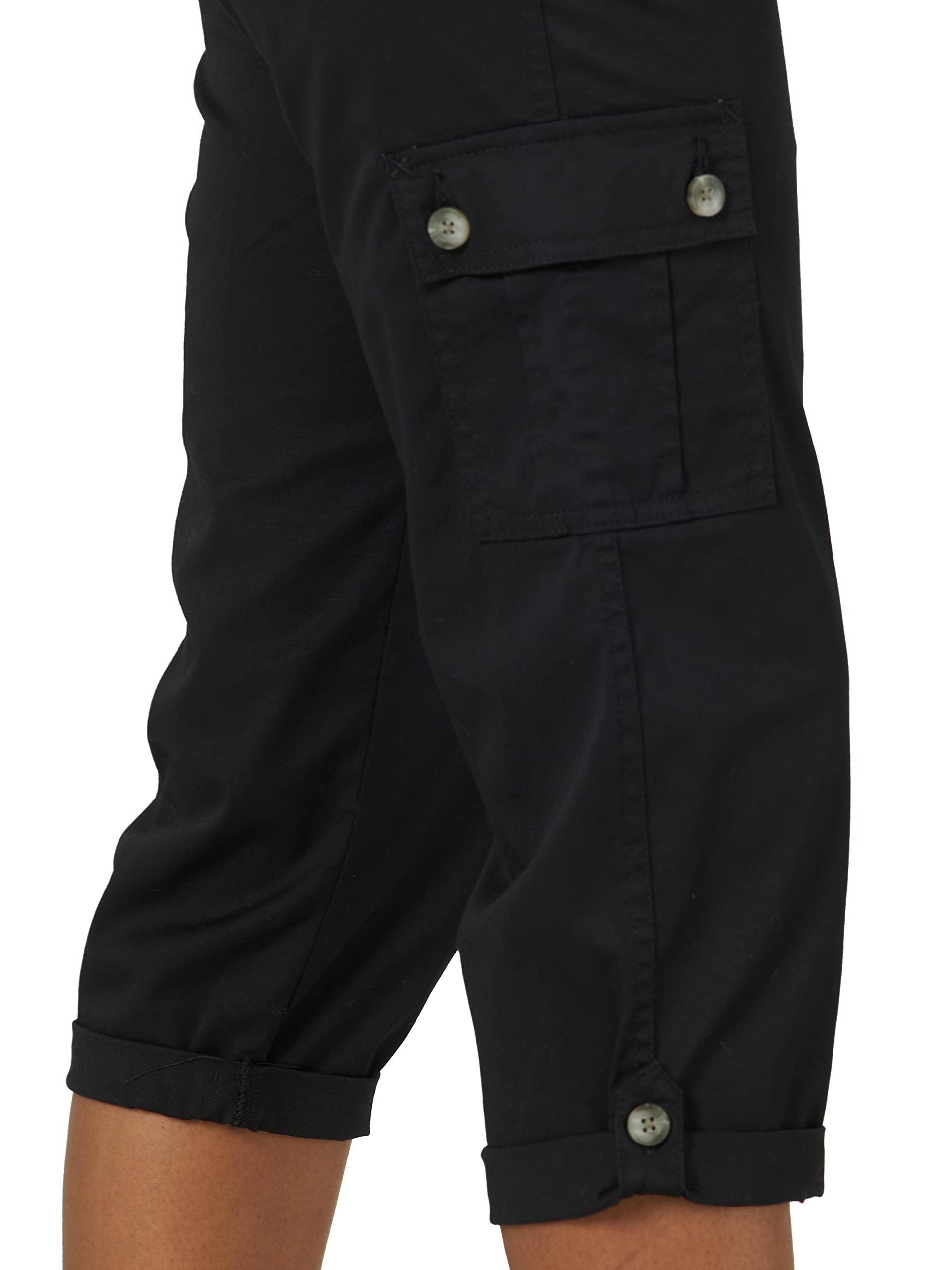 Lee Women's Ultra Lux Comfort with Flex-To-Go Cargo Capri Pant Black '10