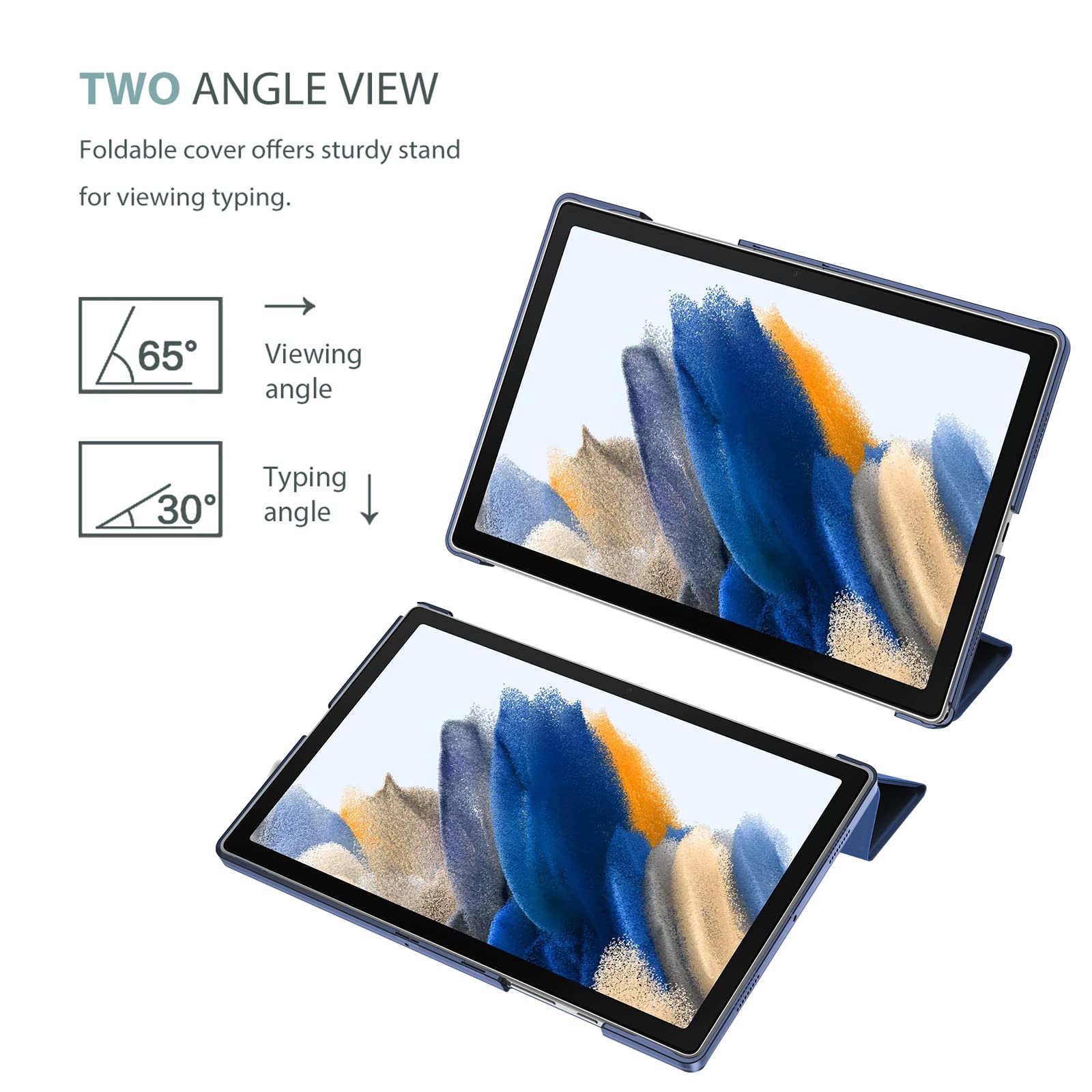 ProCase Smart Case for Galaxy Tab A8 10.5, Slim Stand Hard Back Shell Protective Smart Cover Case for Galaxy Tab A8 10.5 Inch 2022 SM-X200 X205 X207 -Navy