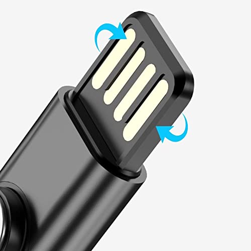 BoxWave Cable Compatible with Microsoft Surface Duo 2 5G - MagnetoSync Mini Adapter, Magnet Charging Cable USB Type-C Micro USB - Jet Black