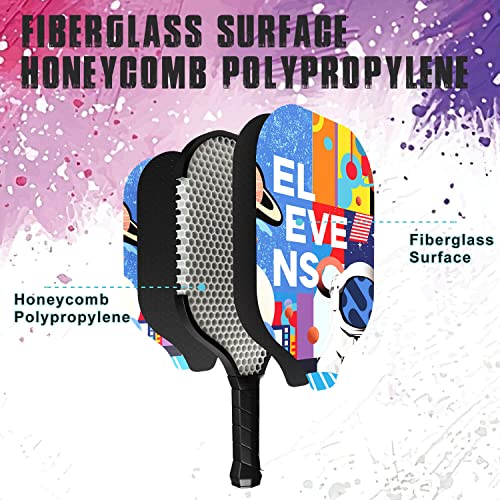 Pickleball Paddles Set, USAPA Pickleball Paddle, Fiberglass Surface Polypropylene Honeycomb Core Ergonomic Cushion Grip, Lightweight Pickleball Portable Carry Bag