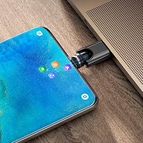 BoxWave Cable Compatible with Microsoft Surface Duo 2 5G - MagnetoSync Mini Adapter, Magnet Charging Cable USB Type-C Micro USB - Jet Black