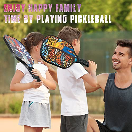 Pickleball Paddles Set, USAPA Pickleball Paddle, Fiberglass Surface Polypropylene Honeycomb Core Ergonomic Cushion Grip, Lightweight Pickleball Portable Carry Bag