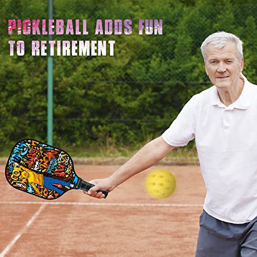 Pickleball Paddles Set, USAPA Pickleball Paddle, Fiberglass Surface Polypropylene Honeycomb Core Ergonomic Cushion Grip, Lightweight Pickleball Portable Carry Bag
