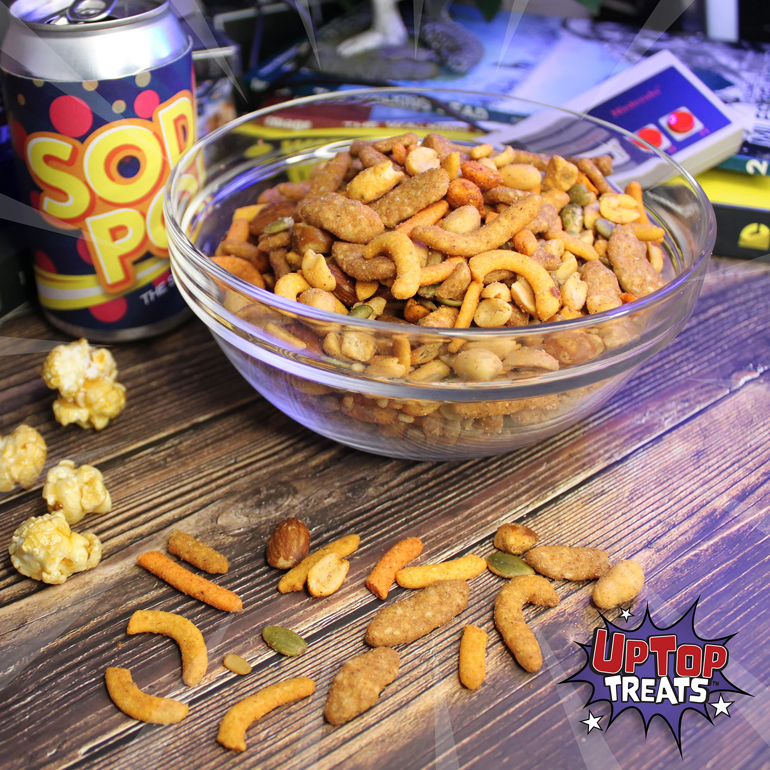 San Juan Spice Trail Mix | 1 LB Bag Spicy Trail Mix β Jalapeno Flavored Pretzels, Hot Peanuts, Pumpkin Seeds, BBQ Sticks, & Nacho Corn Sticks Pub Mix for Backpacking Food, Camping Snacks (16oz)