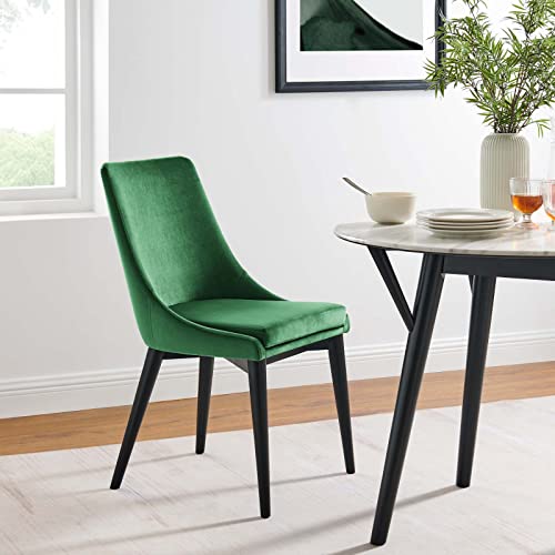 Modway EEI-5009-EME Viscount Performance Velvet Dining Chair, Emerald