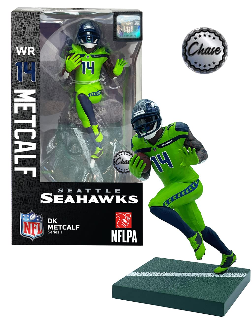 D.K. Metcalf (Seattle Seahawks) CHASE Imports Dragon NFL 6" Figure Series 1