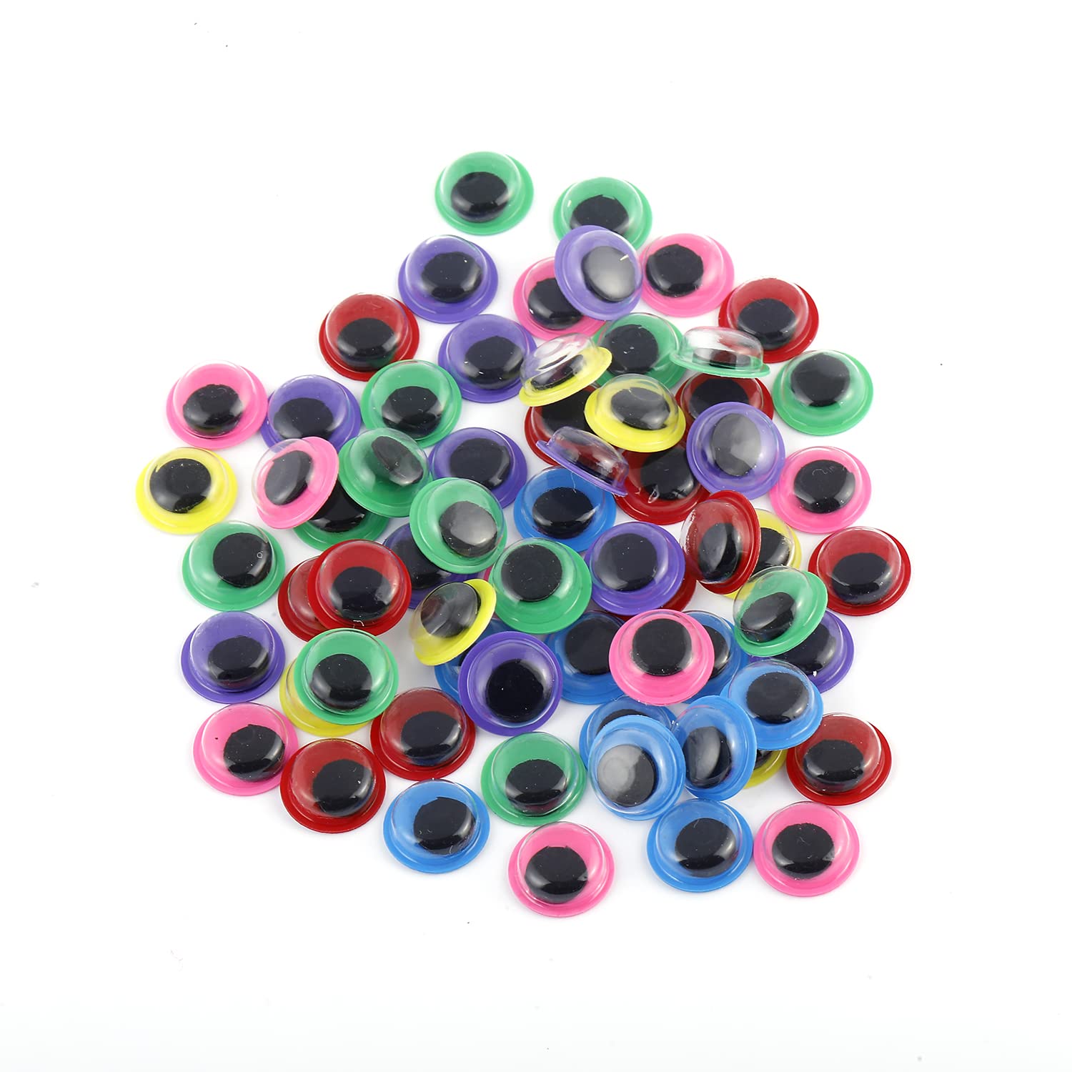 200 Pieces Multi Color Self Adhesive Wiggle Eyes Googly Eyes for DIY Craft (12mm)