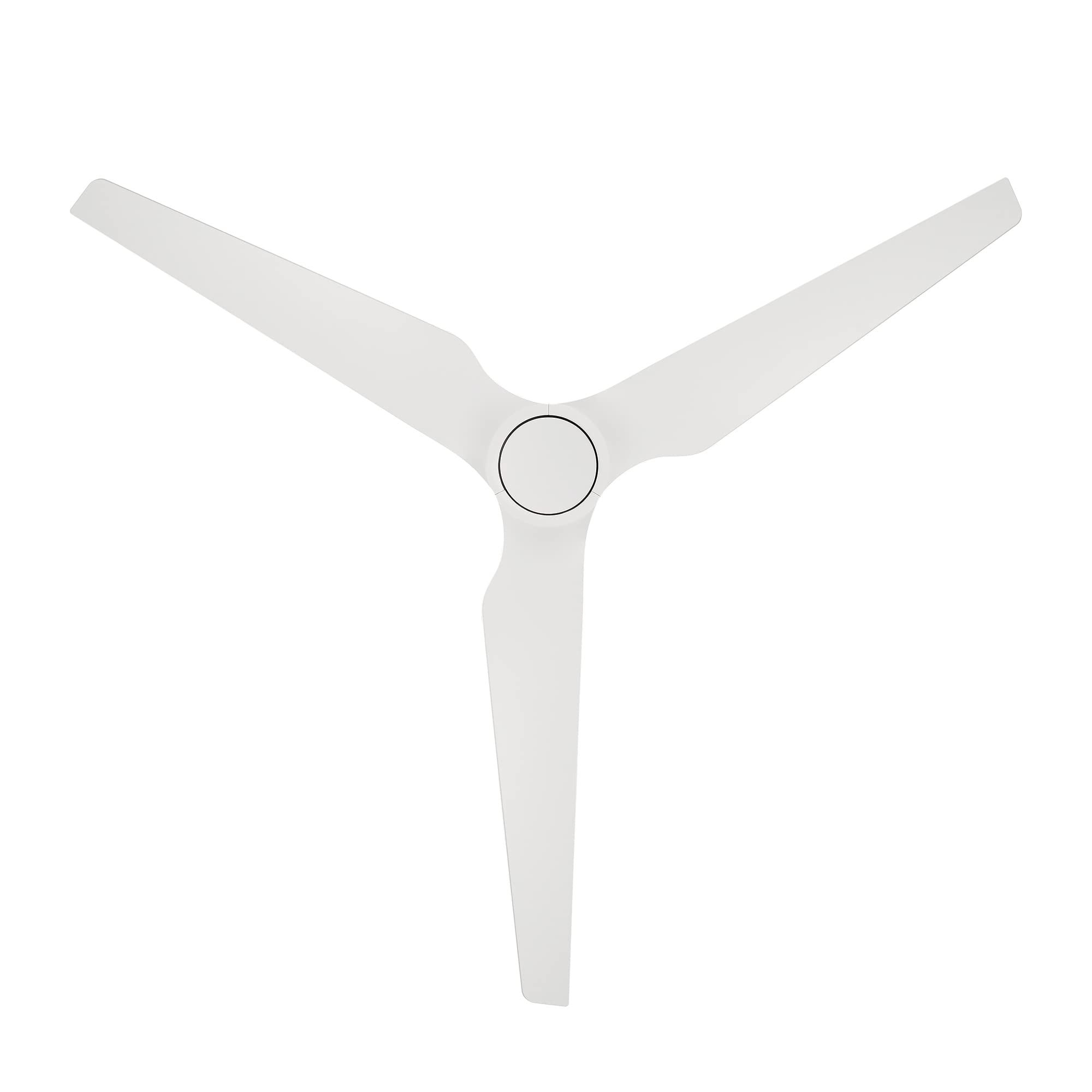 WAC Smart Fans Stella Indoor and Outdoor 3-Blade Smart Home Ceiling Fan 60in Matte White with Remote Control works with Alexa and iOS or Android App (NO LED LIGHT KIT)