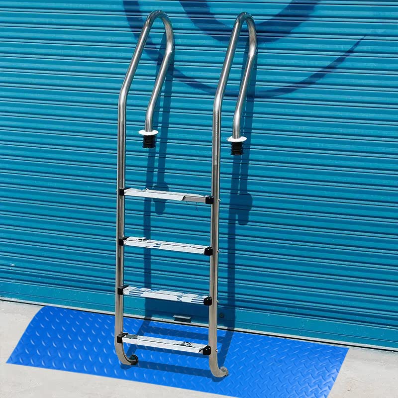Shitailu 2 Rolls Swimming Pool Ladder Pad, Non-Slip Pool Step Mat, Protective Ladder Mat with Non-Slip Texturefor Above Ground Swimming Pool Steps, Ladders, 36 inch X 9 inch, Wave Pattern