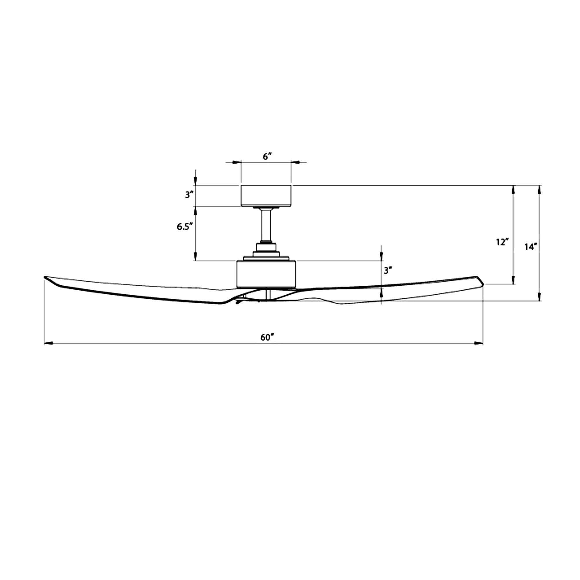 WAC Smart Fans Stella Indoor and Outdoor 3-Blade Smart Home Ceiling Fan 60in Matte White with Remote Control works with Alexa and iOS or Android App (NO LED LIGHT KIT)