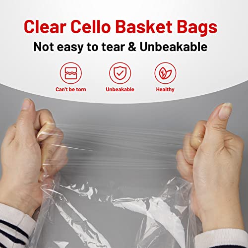 Shrink Wrap bags for Gift Baskets, 36Pcs 18x22 Inches Cellophane Heat Shrink Plastic Wrap Bags for Gift Baskets for Christmas, Valentines Day，Holiday, Easter, Birthday, and Any Occasion