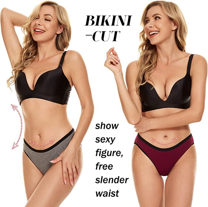 SIMIYA Cotton Underwear for Women 7 Pack Bikini Panties Breathable Ladies Underwear Invisible Hipster Panties Women Briefs Multicolor X-Large