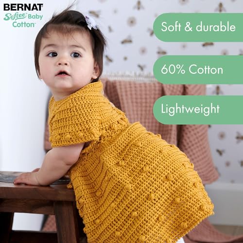 Bernat Softee Baby Cotton Cotton Yarn - 3 Pack of 120g/4.25oz - Blend - 3 DK (Light) - 254 Yards - Knitting/Crochet