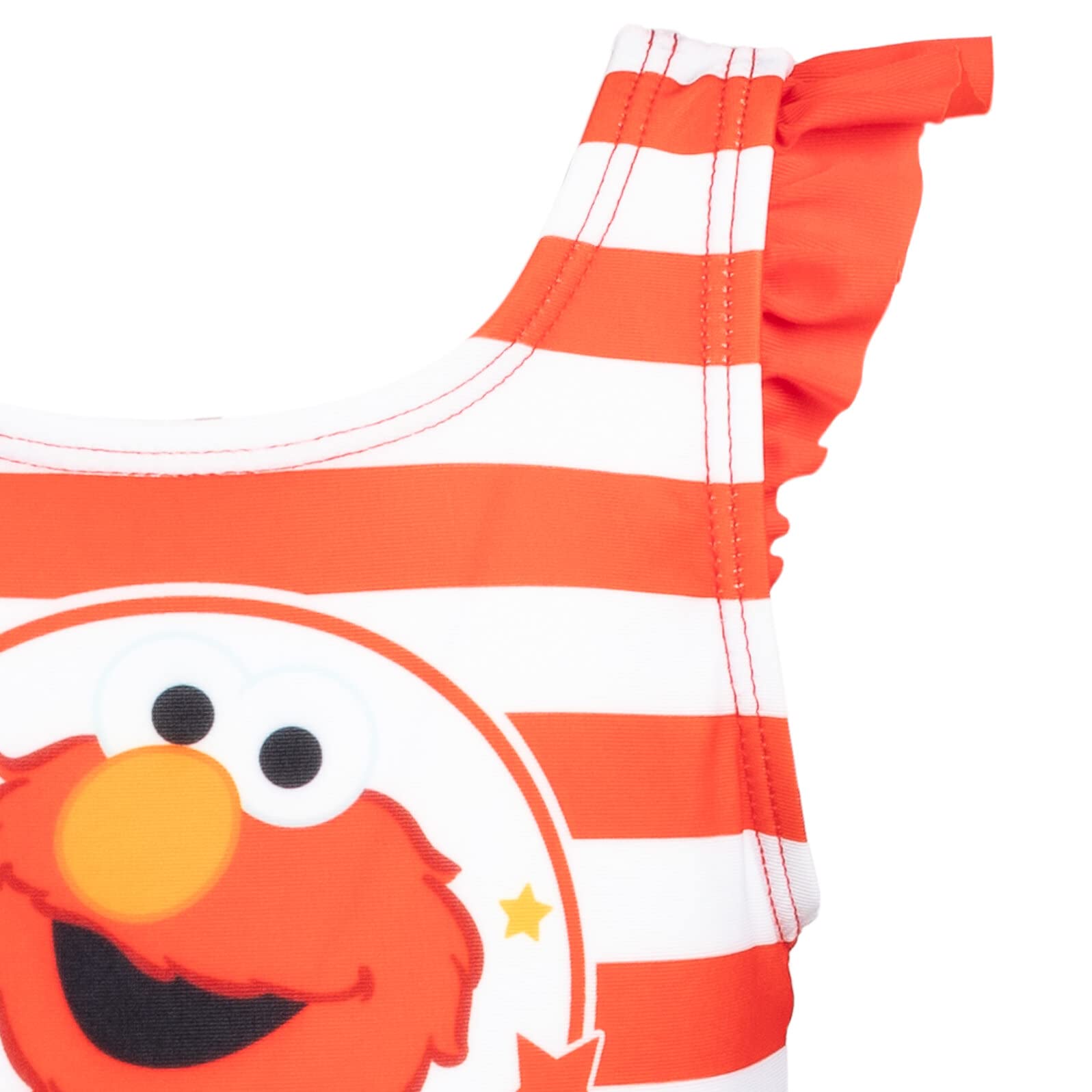 Sesame Street Elmo Toddler Girls One-Piece Bathing Suit Dress Red 2T