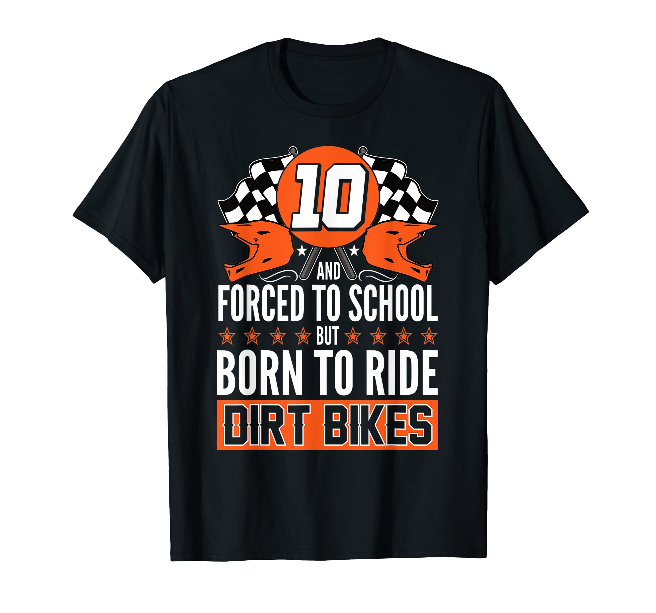 Motocross Birthday 10th MX Dirt Bike Rider 10 Years Old Boy T-Shirt