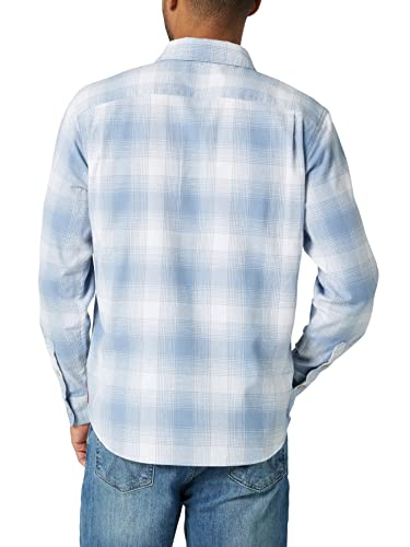 Wrangler Authentics Men's Cloud Flannel Woven Shirt, Faded Denim, Large