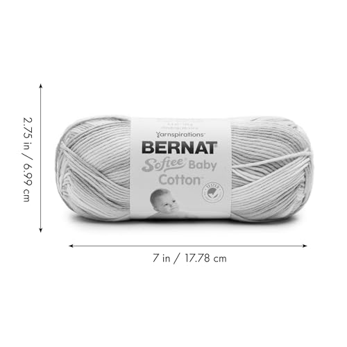 Bernat Softee Baby Cotton Cotton Yarn - 3 Pack of 120g/4.25oz - Blend - 3 DK (Light) - 254 Yards - Knitting/Crochet