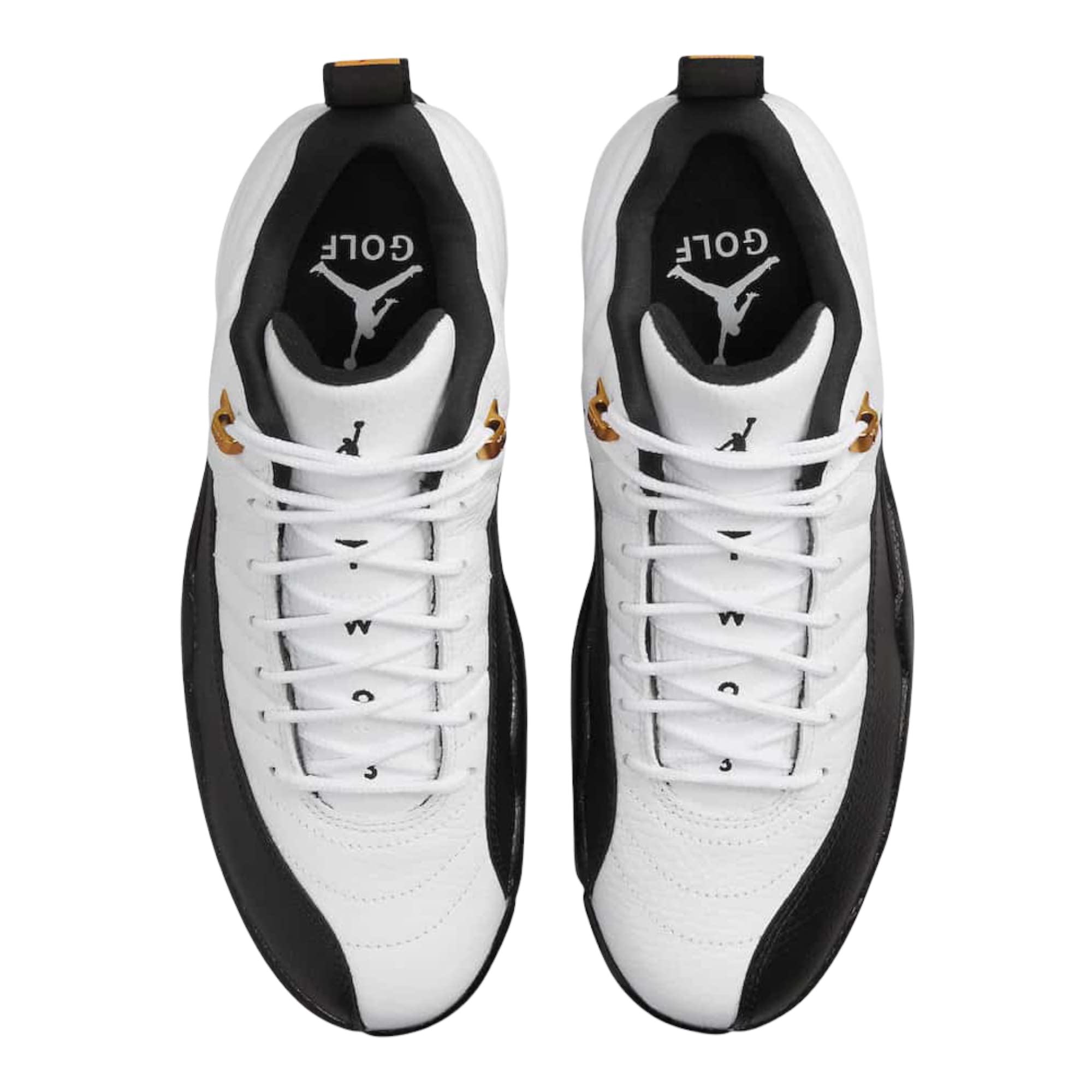 Jordan 12 Low Retro Taxi Men's Golf Cleats DH4120-100 White/Black