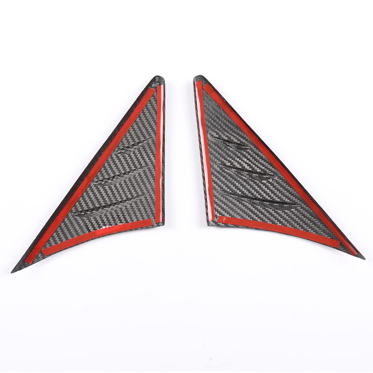 for Supra GR A90 A91 MK5 2018-2024 Rearview Mirror Side Triangular Spoiler Trim,Channel The Car Air,Reduce The Car Noise During Driving,Anti-Buffeting Wind Deflector,Black Real Carbon Fiber