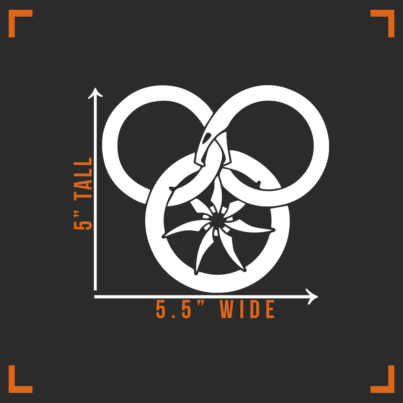 Wheel of Time Decal Vinyl Sticker Auto Car Truck Wall Laptop | White | 5.5" x 5"