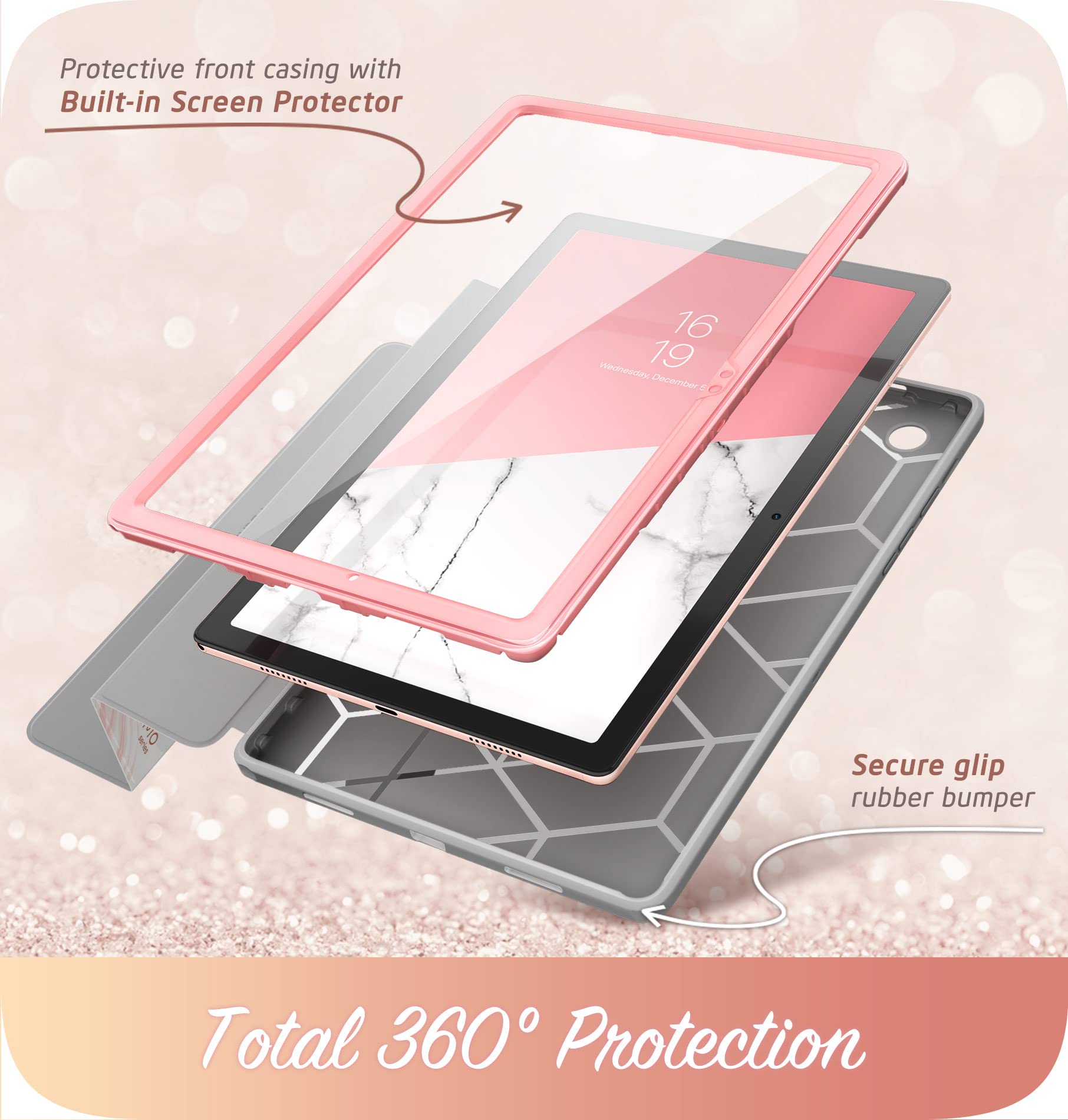 i-Blason Cosmo Protective Case for 10.5-Inch Samsung Galaxy Tab A8 (2022), Marble