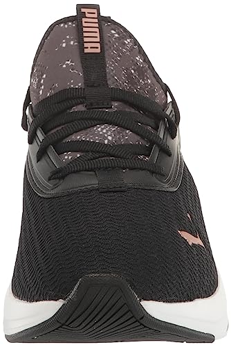 PUMA Women's SOFTRIDE RUBY LUXE Sneaker, Puma Black-Pristine, 11