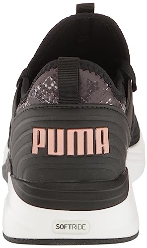 PUMA Women's SOFTRIDE RUBY LUXE Sneaker, Puma Black-Pristine, 11