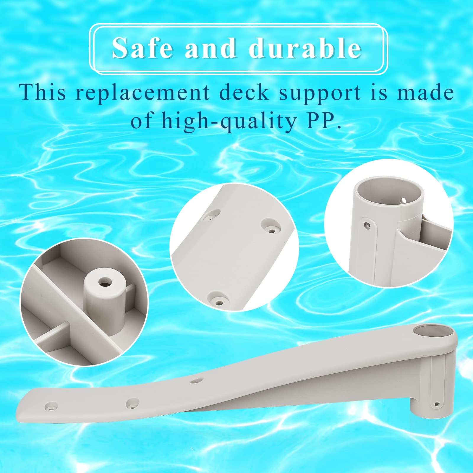 Replacement Deck Support 160-0001PG for BiltMor Above Ground Swimming Pool Step, Swimming Pool Steps for Above Ground Pools, Deck Support for Above Ground Swimming Pool, Pool Ladder Parts - 1 Pack