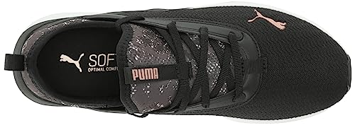 PUMA Women's SOFTRIDE RUBY LUXE Sneaker, Puma Black-Pristine, 11