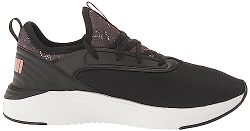 PUMA Women's SOFTRIDE RUBY LUXE Sneaker, Puma Black-Pristine, 11