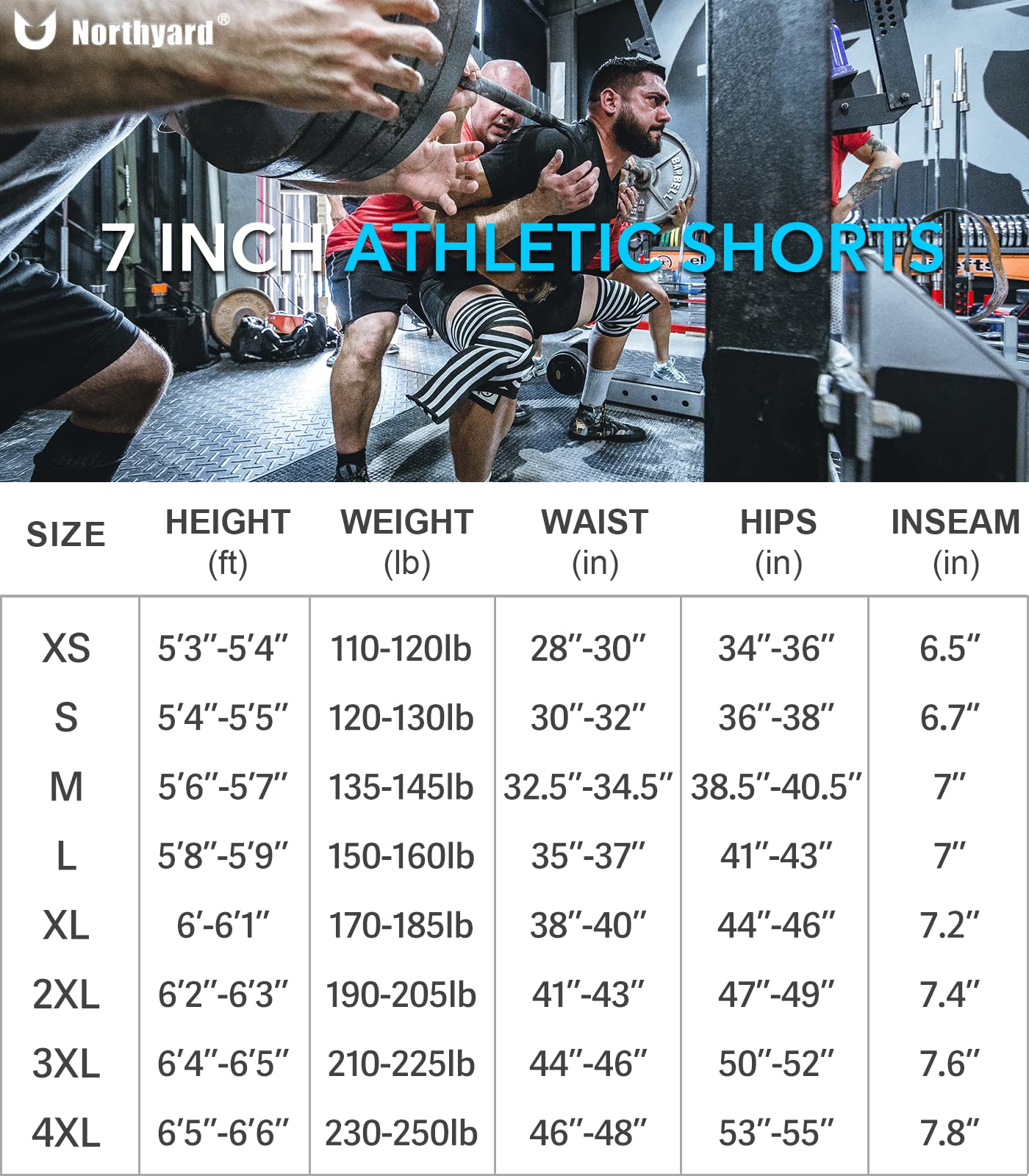 NORTHYARD Men's Athletic Running Shorts Quick Dry Workout Shorts 7"/ 5"/ 9" Lightweight Sports Gym Basketball Shorts Hiking Exercise Grey M