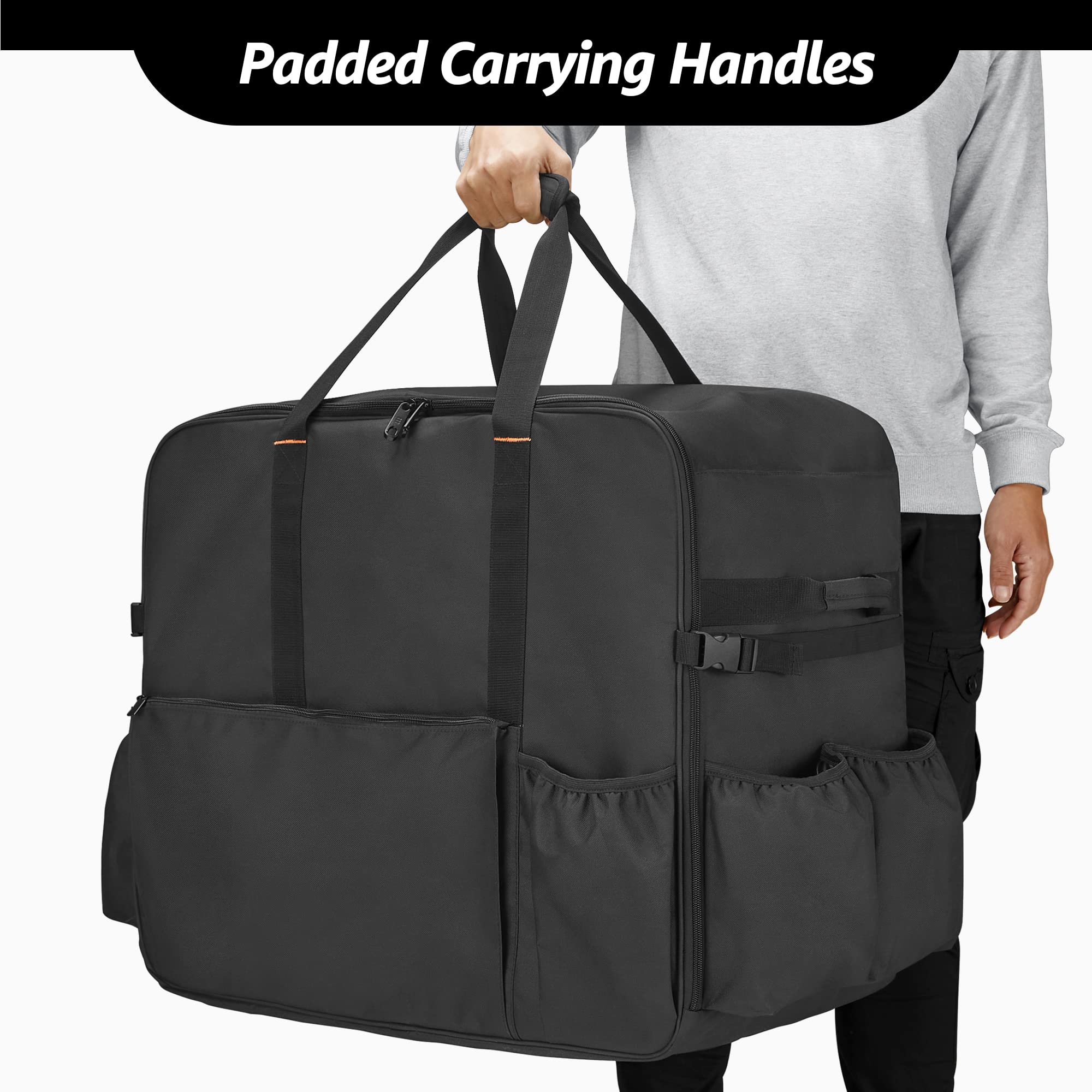 samdew 22 Inch Tabletop Griddle Carry Bag, Outdoor Griddle Cover Compatible with 22 Inch Tabletop Griddle with Hood, Portable Griddle Storage Case for Tabletop Griddle 22-Inch with Hood, Bag Only