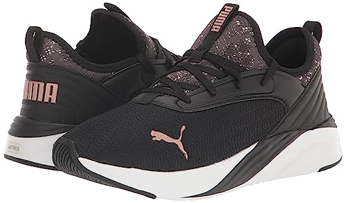 PUMA Women's SOFTRIDE RUBY LUXE Sneaker, Puma Black-Pristine, 11